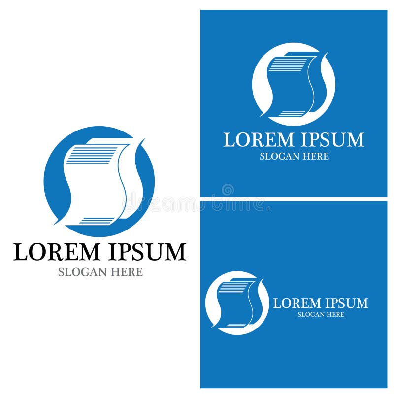 Document Logo Vector Template Illustration Stock Illustration ...