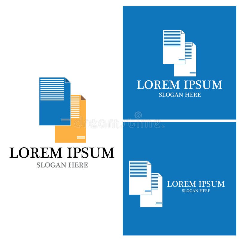 Document Logo Vector Template Illustration Stock Illustration ...