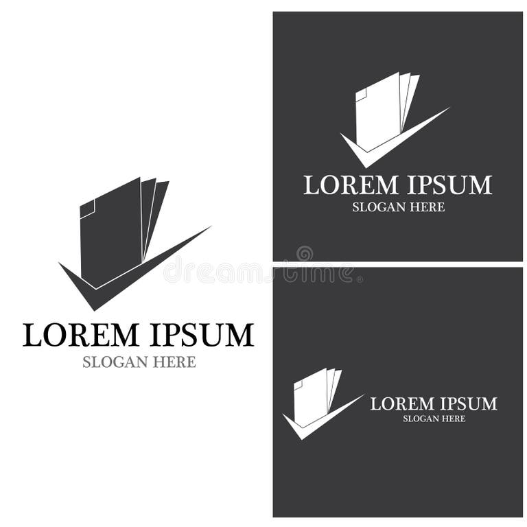 Document Logo Vector Template Illustration Stock Illustration ...