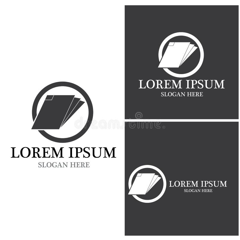 Document Logo Vector Template Illustration Stock Illustration ...