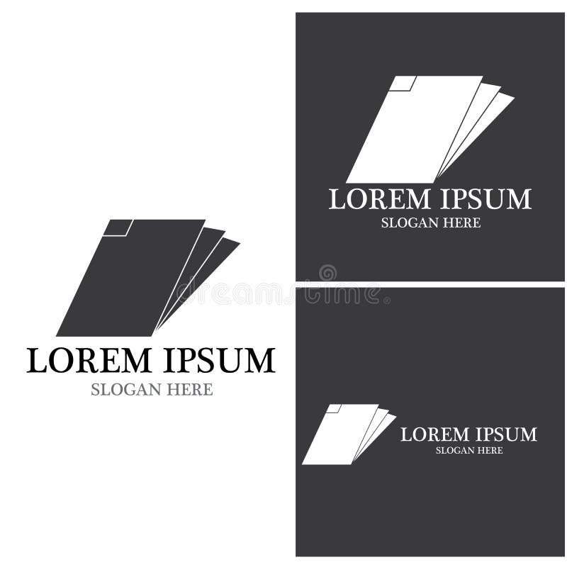Document Logo Vector Template Illustration Stock Illustration ...