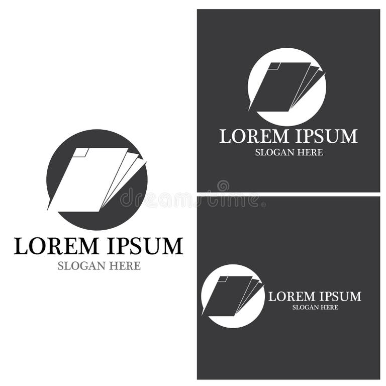 Document Logo Vector Template Illustration Stock Illustration ...