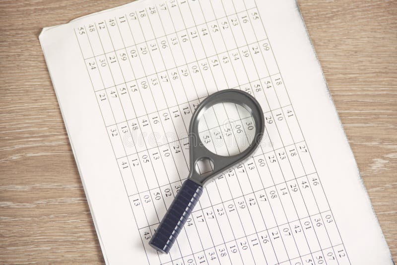 Document: with magnifier stock image. Image of magnifying - 214218927