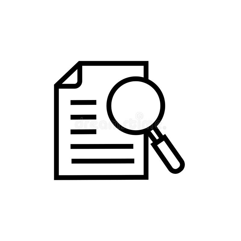 Document and Magnifier Icon. Vector Illustration Eps 10 Stock ...