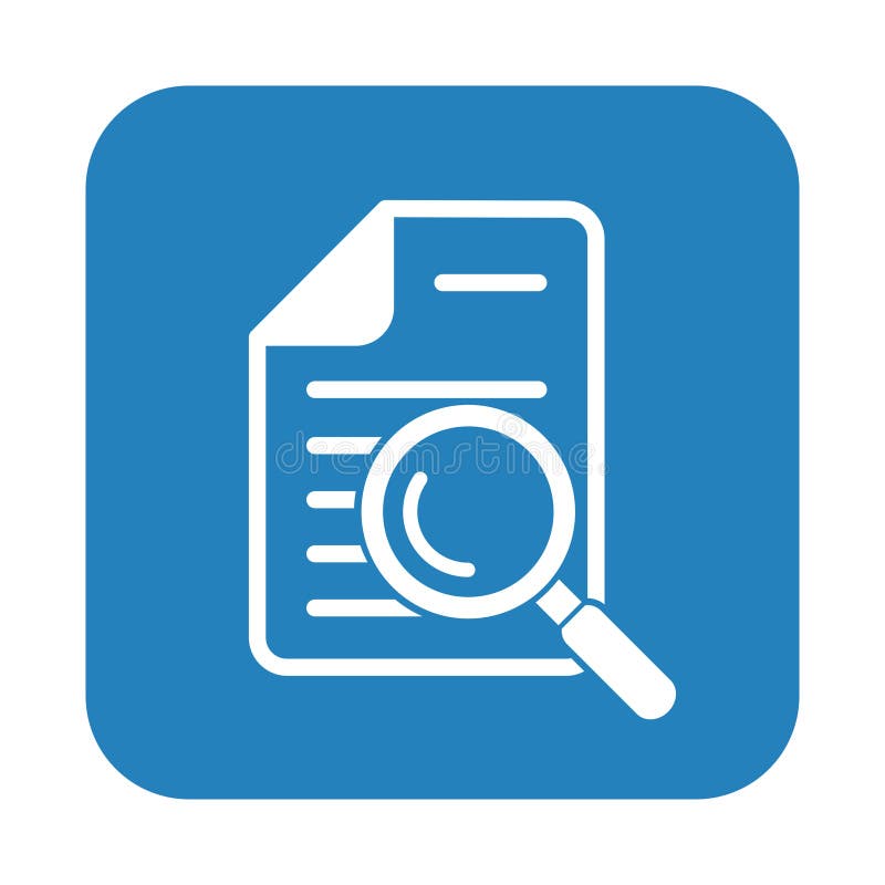 Document with Magnifying Glass Stock Vector - Illustration of analysis ...