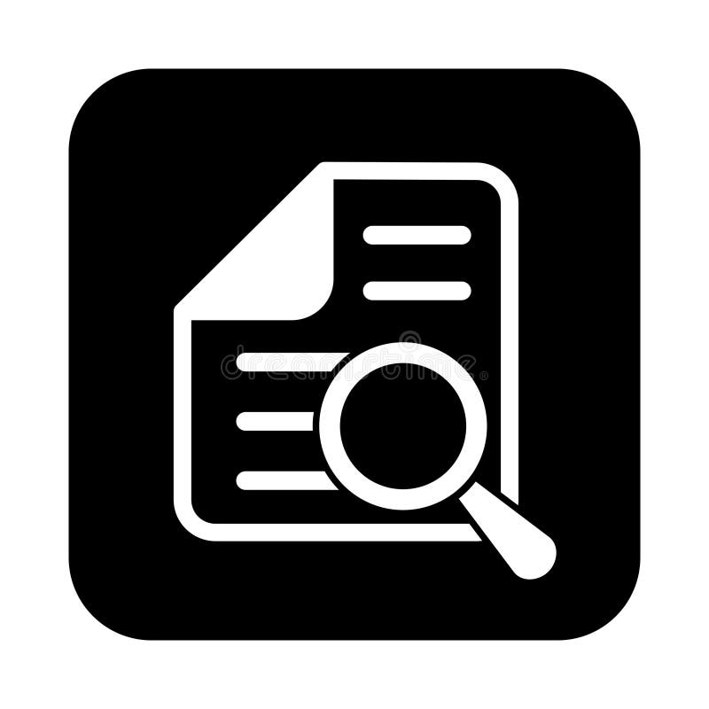 Document with Magnifying Glass Stock Vector - Illustration of graphics ...