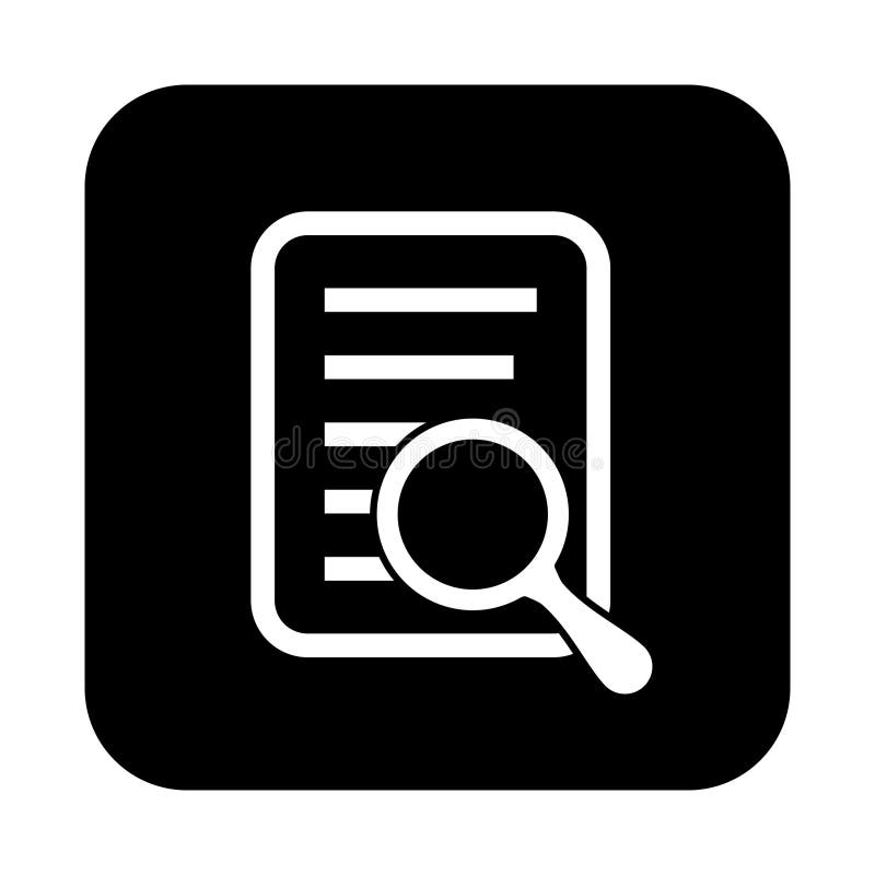 Document with Magnifying Glass Stock Vector - Illustration of analysis ...