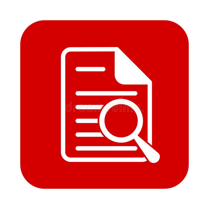 Document with Magnifying Glass Stock Vector - Illustration of business ...