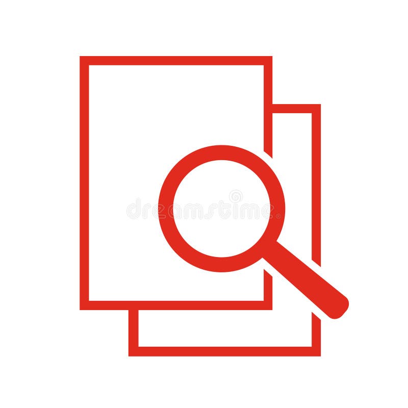 Document with Magnifying Glass. Stock Vector - Illustration of business ...