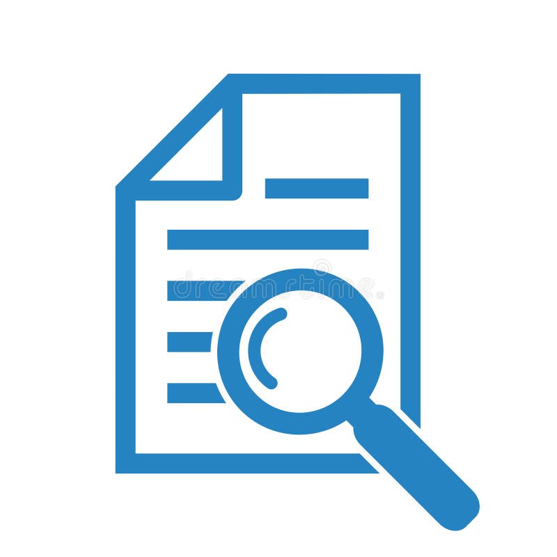 Document with Magnifying Glass Stock Vector - Illustration of vector ...