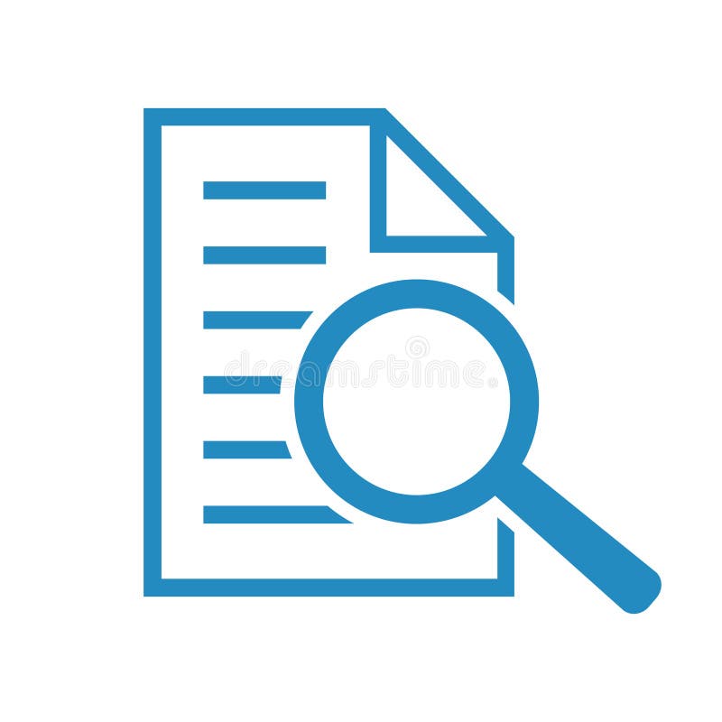 Document with Magnifying Glass. Stock Vector - Illustration of symbol ...