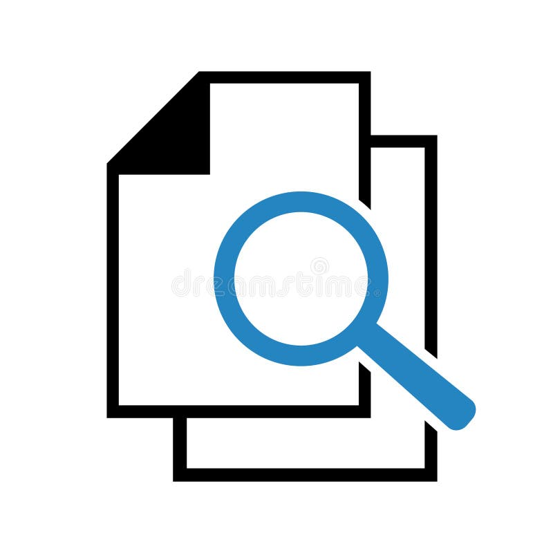 Document with Magnifying Glass. Stock Vector - Illustration of business ...