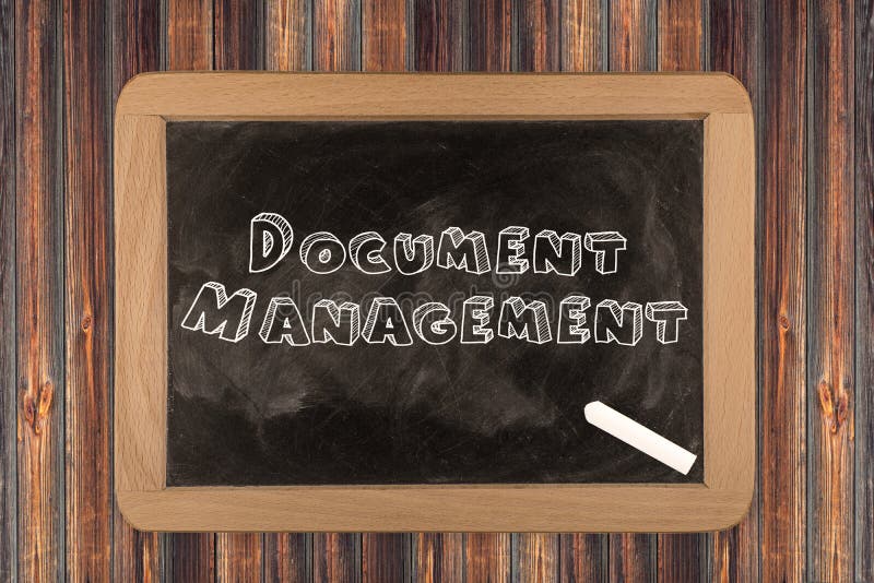 Document Management - Chalkboard Stock Photo - Image of preparation ...