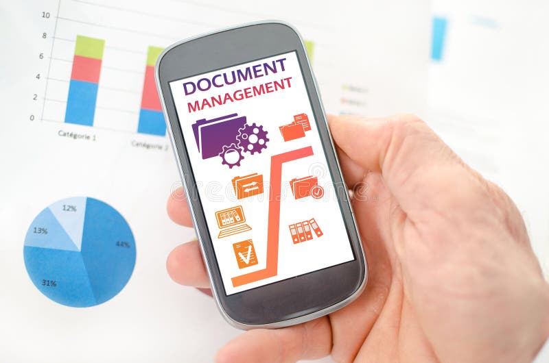Document Management Concept on a Smartphone Stock Image - Image of concept, quality: 309260895