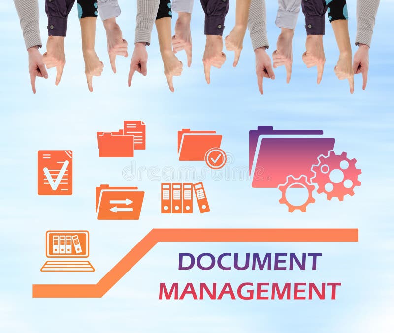 Document Management Concept on Different Devices Stock Photo - Image of ...
