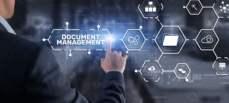 Document Management Data System Business Technology Concept. DMS on ...