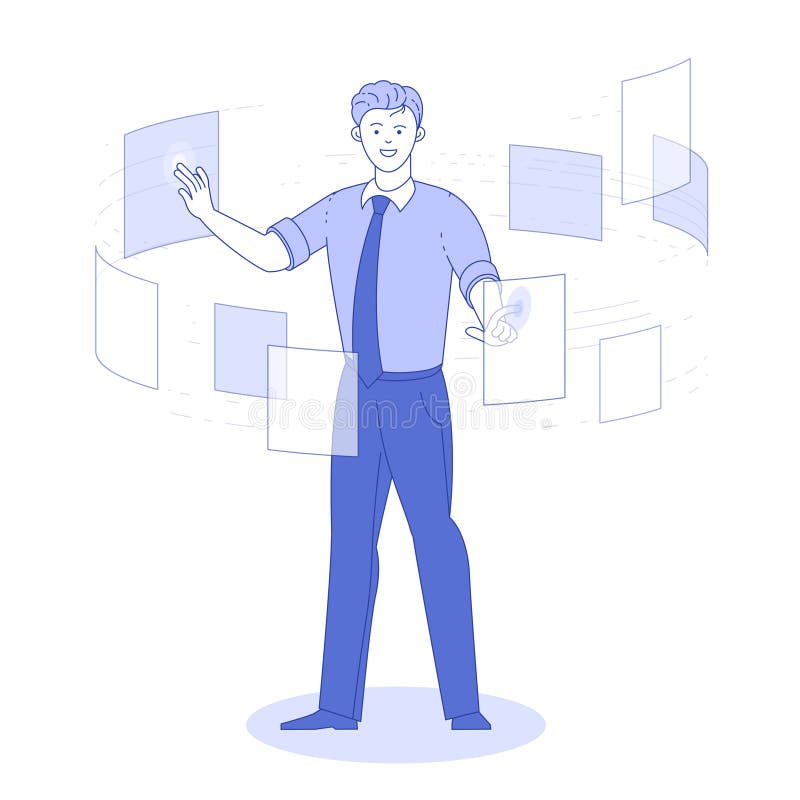 Document Management Data System Vector Concept. Stock Vector ...