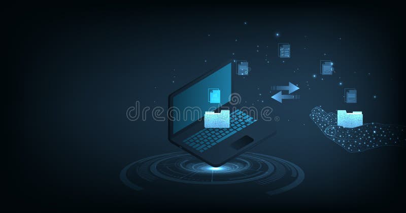Document Management and Data Transfer through Cloud Technology Stock ...