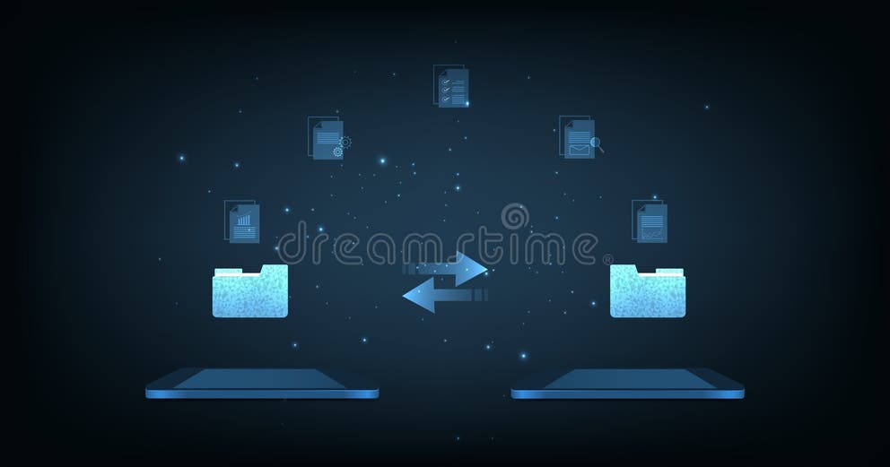 Document Management and Data Transfer through Mobile Technology Stock ...