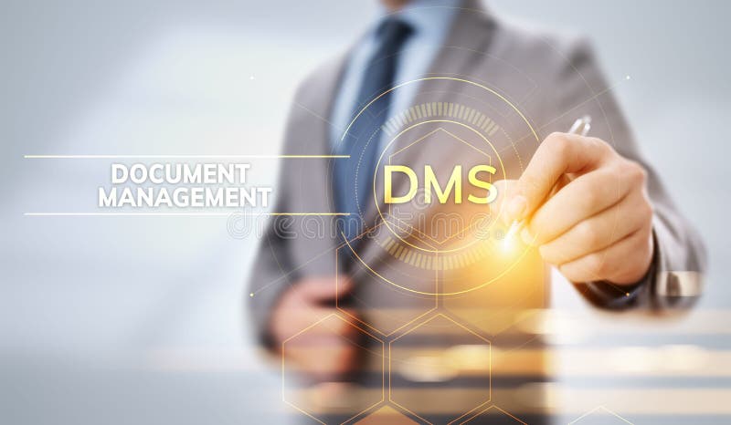 Document Management DMS System Digital Rights Management. Stock Photo ...