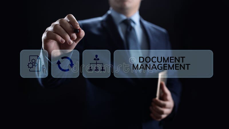 Document Management DMS System Digital Rights Management. Stock Image ...