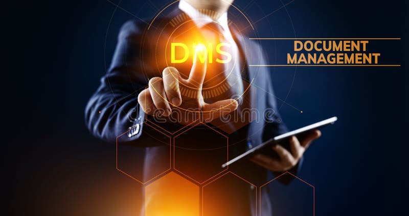 Document Management DMS System Digital Rights Management. Stock Photo ...