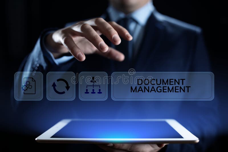 Document Management DMS System Digital Rights Management. Stock ...