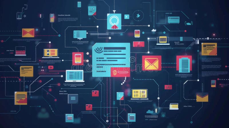 Document Management, Infographic of a Digital Document Management ...