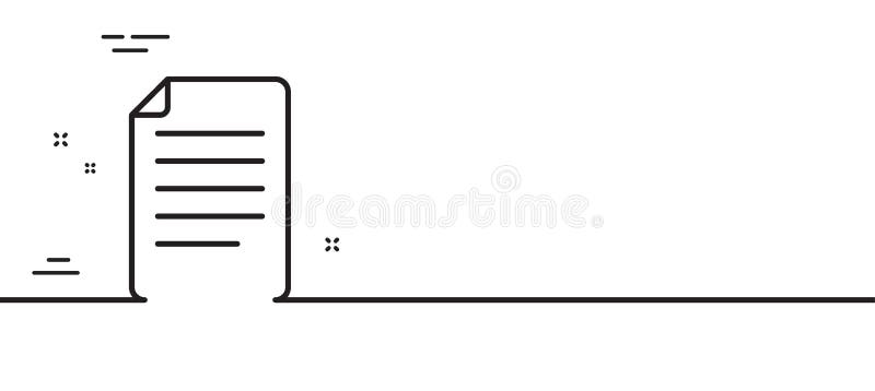 Document Management Line Icon. File Sign. Minimal Line Pattern Banner ...