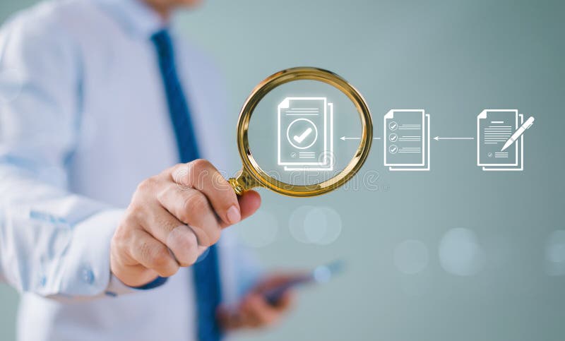 Document Management Service Concept Stock Photo - Image of analyze ...