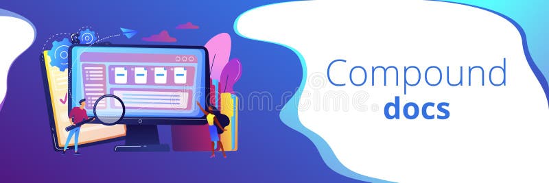 Document Management Soft Concept Banner Header. Stock Vector ...