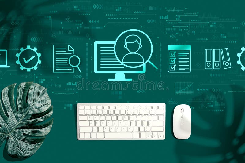 Document Management System Concept with a Computer Keyboard Stock Photo - Image of green, data ...