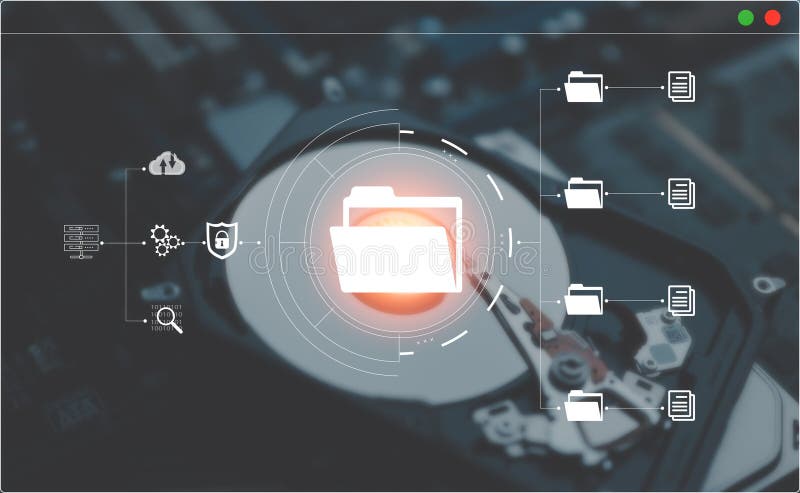 Backup Data Storage Technology Concept Efficient Document Sharing ...