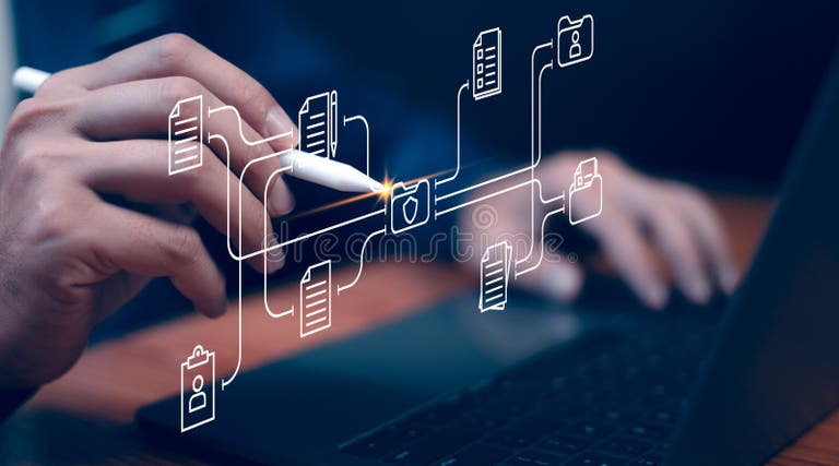 Document Management System Concept. Online Document File Data Software for Efficient Archiving ...