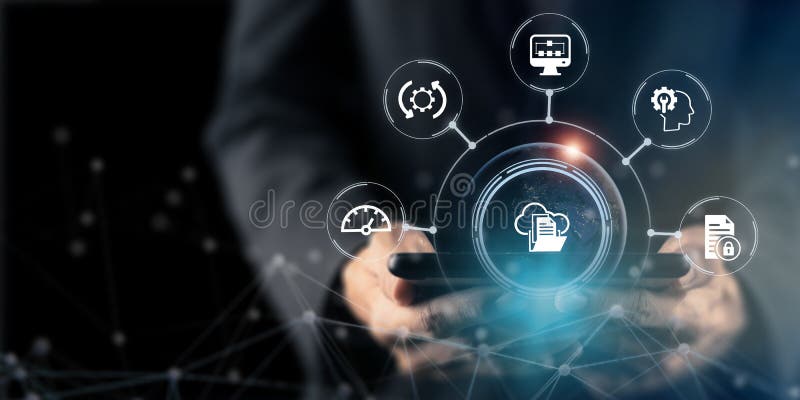 Document Management System (DMS). Accelerate Digitalization Stock Image ...