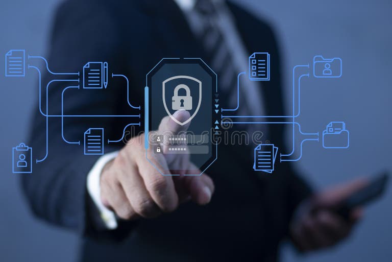 Document Management System (DMS). Data Encryption Stock Image - Image ...