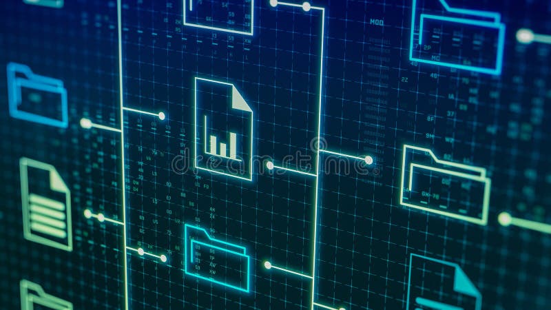 Document management system stock illustration. Illustration of metadata ...