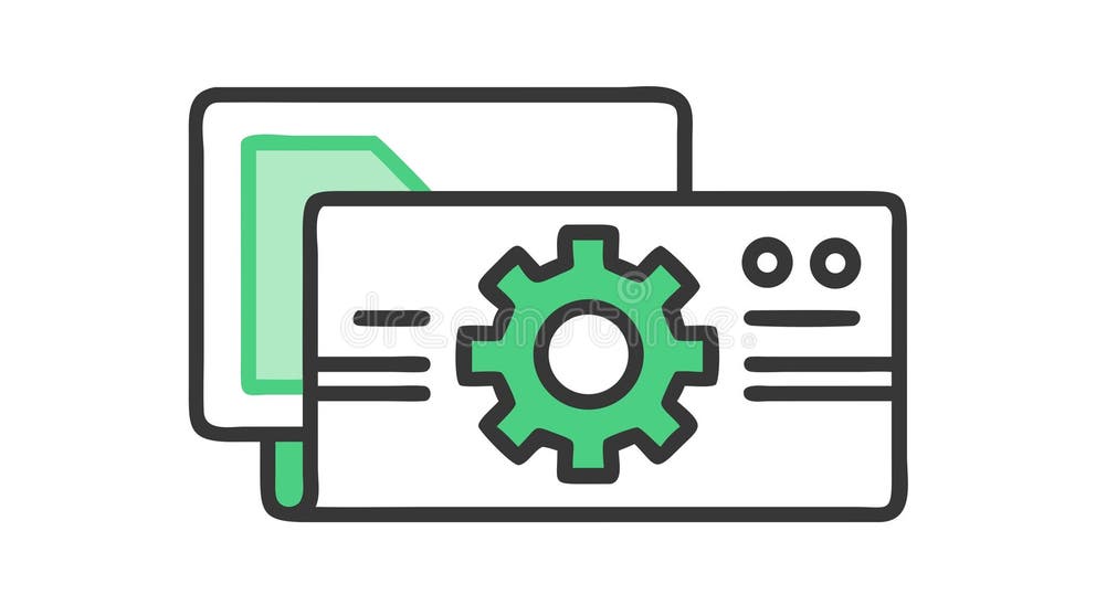Document Management and System Settings Icon, Vector Design Generative ...