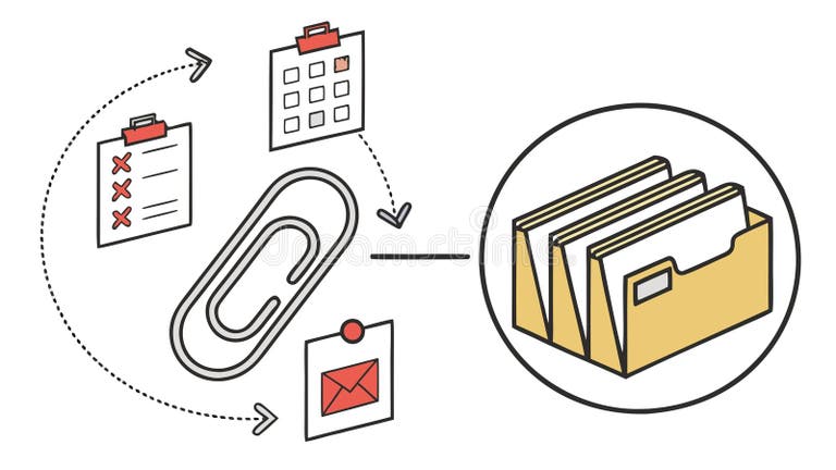 Document Management System Vector Illustration, Organization, Vector ...