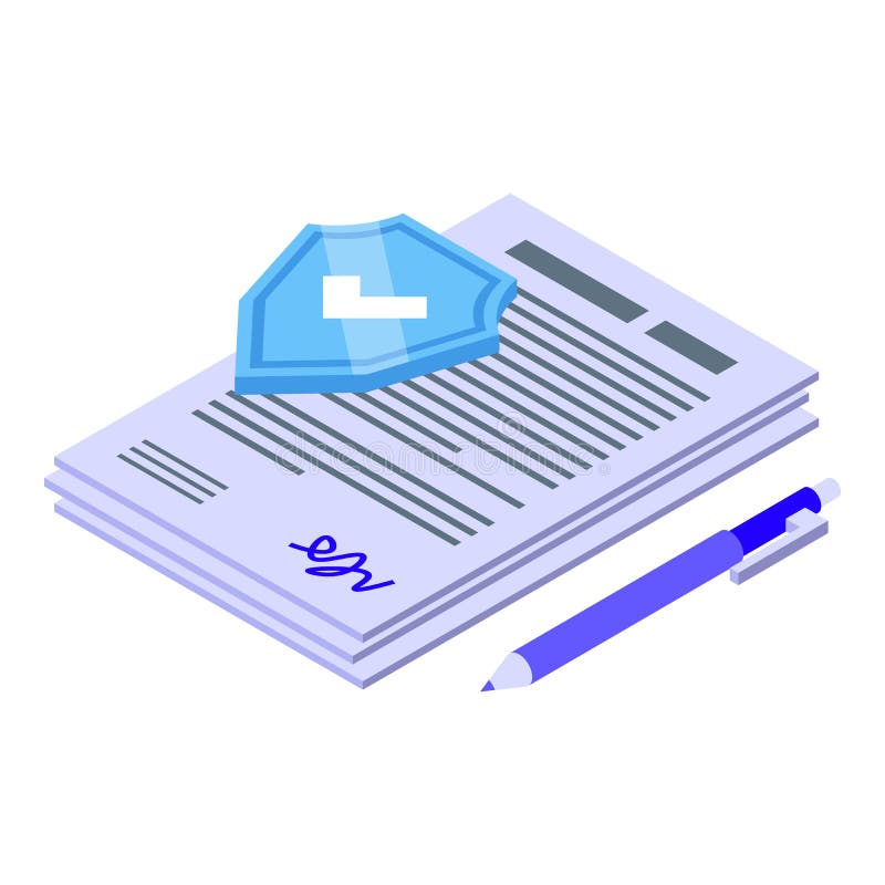 Document Manager Icon Isometric Vector. Business Contract Stock Vector ...