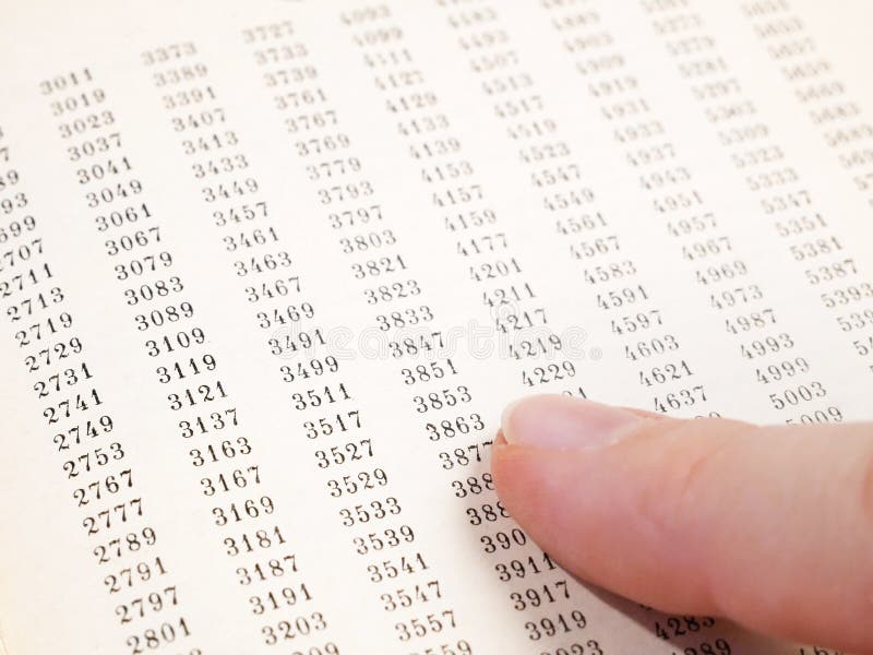 Document with Many Numbers, Data Encrypt. Cipher Encryption Code or ...