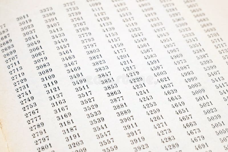 Document with Many Numbers, Data Encrypt. Cipher Encryption Code or ...