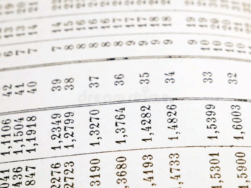 Document with Many Numbers, Data Encrypt. Cipher Encryption Code or ...