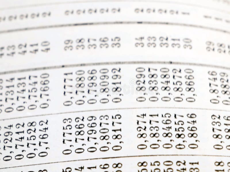 Document with Many Numbers, Data Encrypt. Cipher Encryption Code or ...