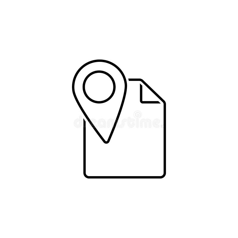 Document, Map, Location Icon. Element of Web Navigation Icon for Mobile ...