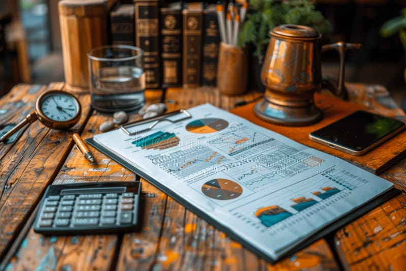 Document with Marketing Plan, Data Analysis Strategy, Accounting Marketing or Reporting Chart ...