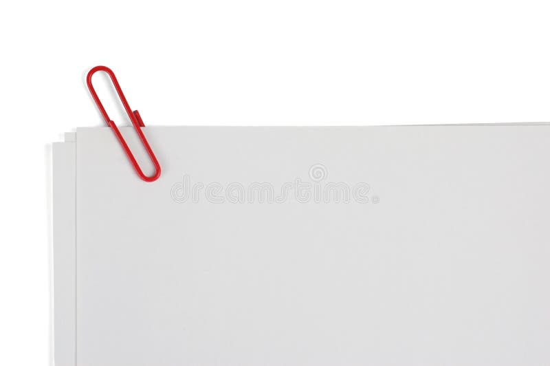 Document met een paperclip stock afbeelding. Image of klem - 17404483