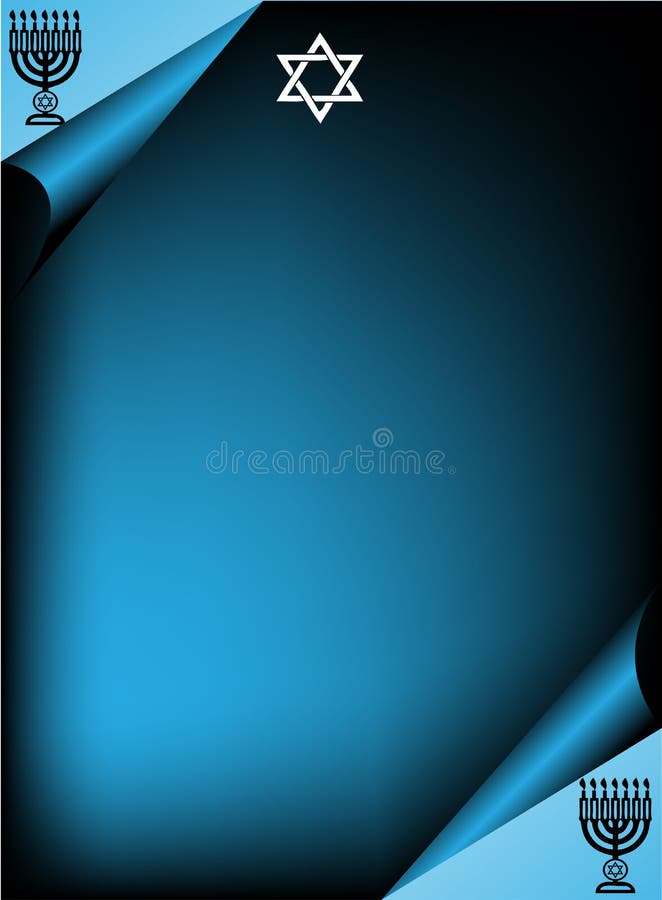 Document Met Joodse Symbolen Vector Illustratie - Illustration of ...