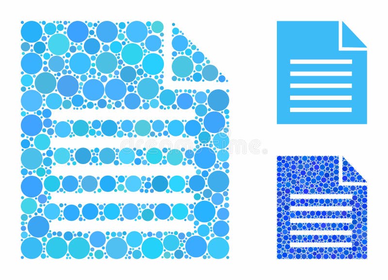 Document Mosaic Icon of Round Dots Stock Vector - Illustration of ...