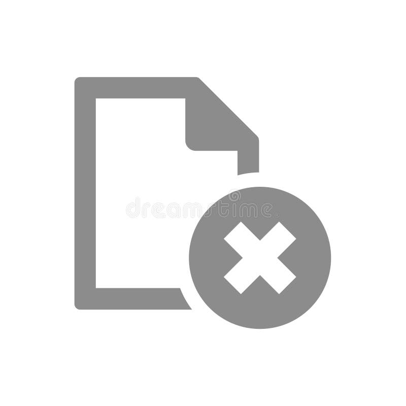 Document Not Accepted or Rejected Vector Icon Stock Illustration ...